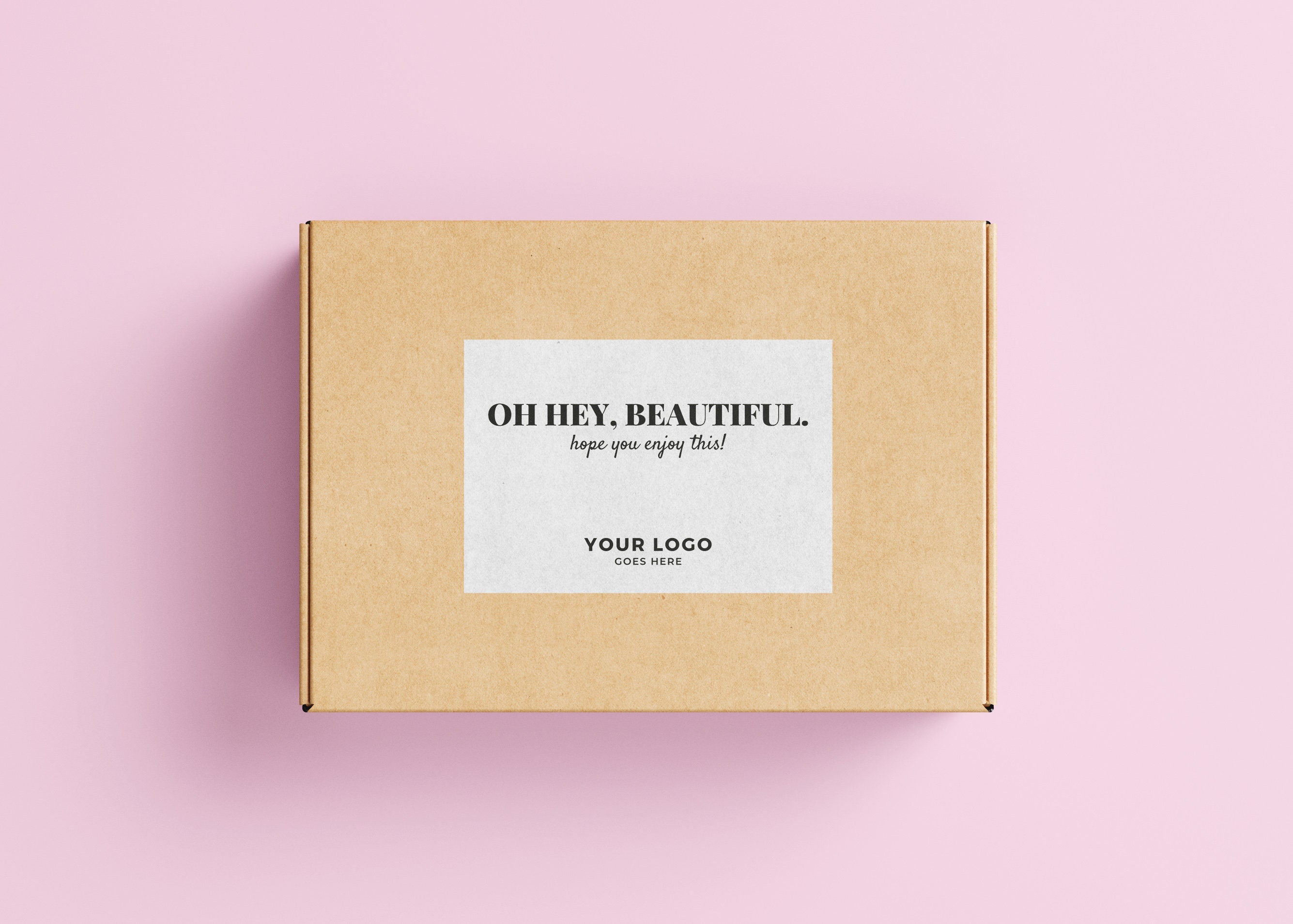 Box Seal Label Template Editable Packaging Seal Sticker | Etsy