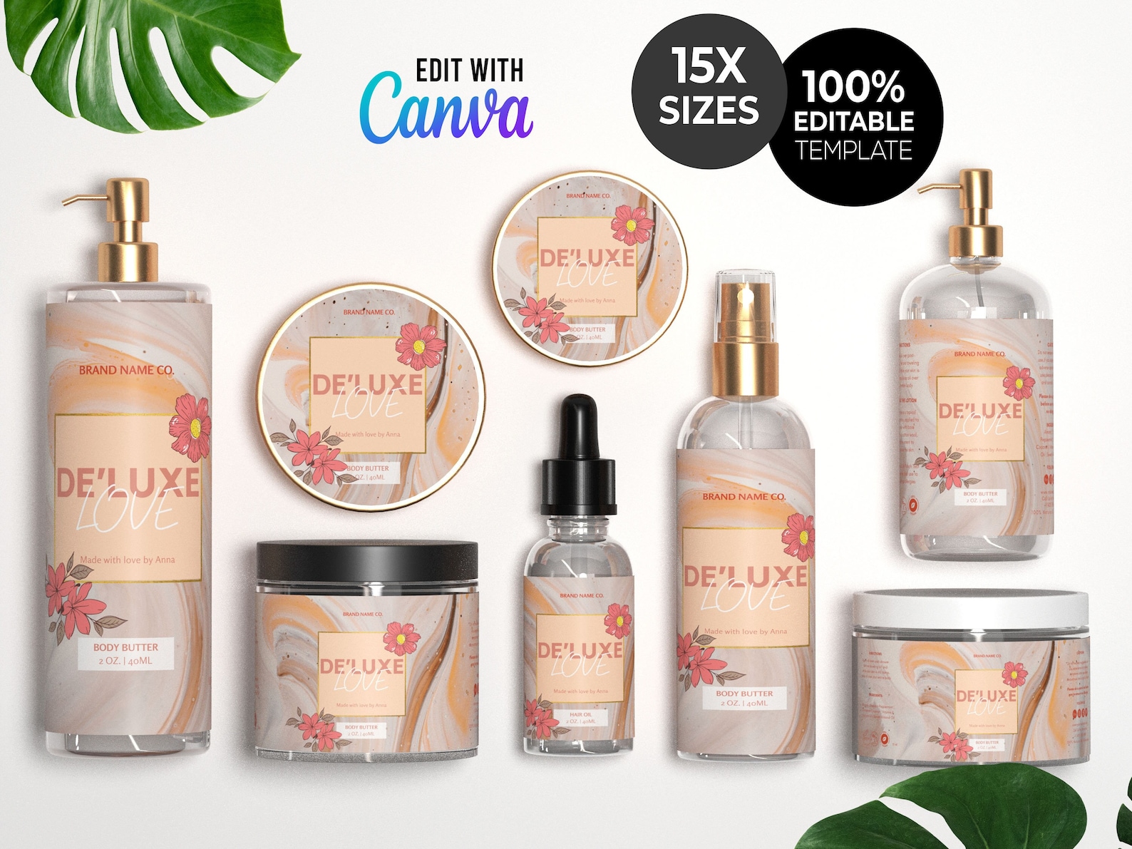 Printable Product Labels Editable Cosmetic Labels Label - Etsy