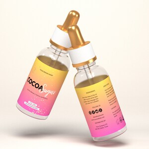 Printable Skin Care Product Label Template, Personalisable Hair Oil ...