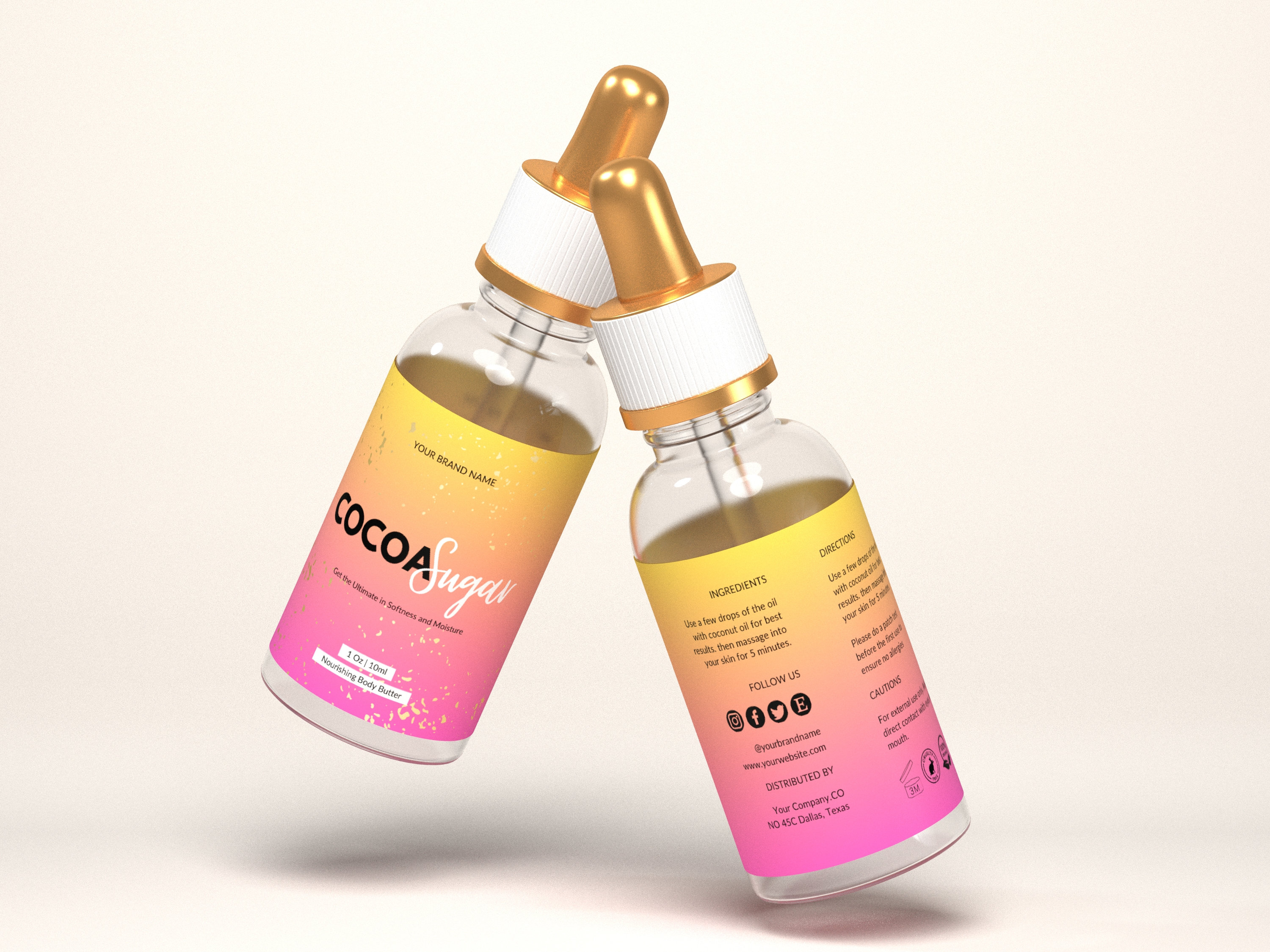 Printable Skin Care Product Label Template Personalisable - Etsy