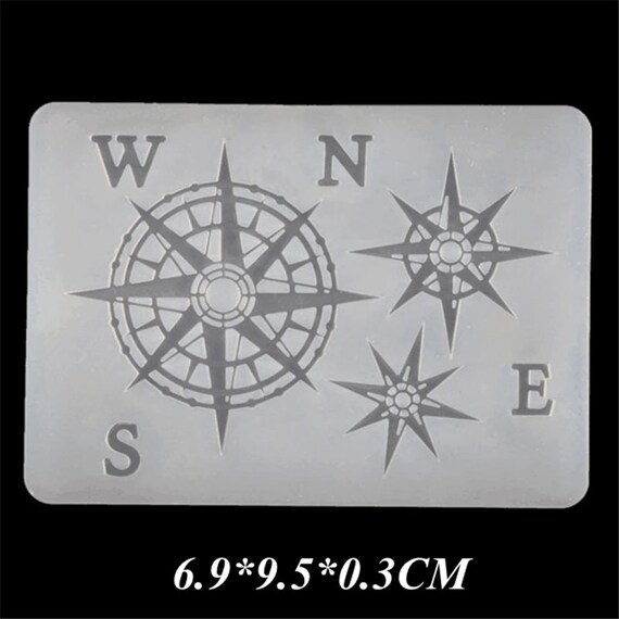 Super thin compass nautical resin mold for art | Etsy