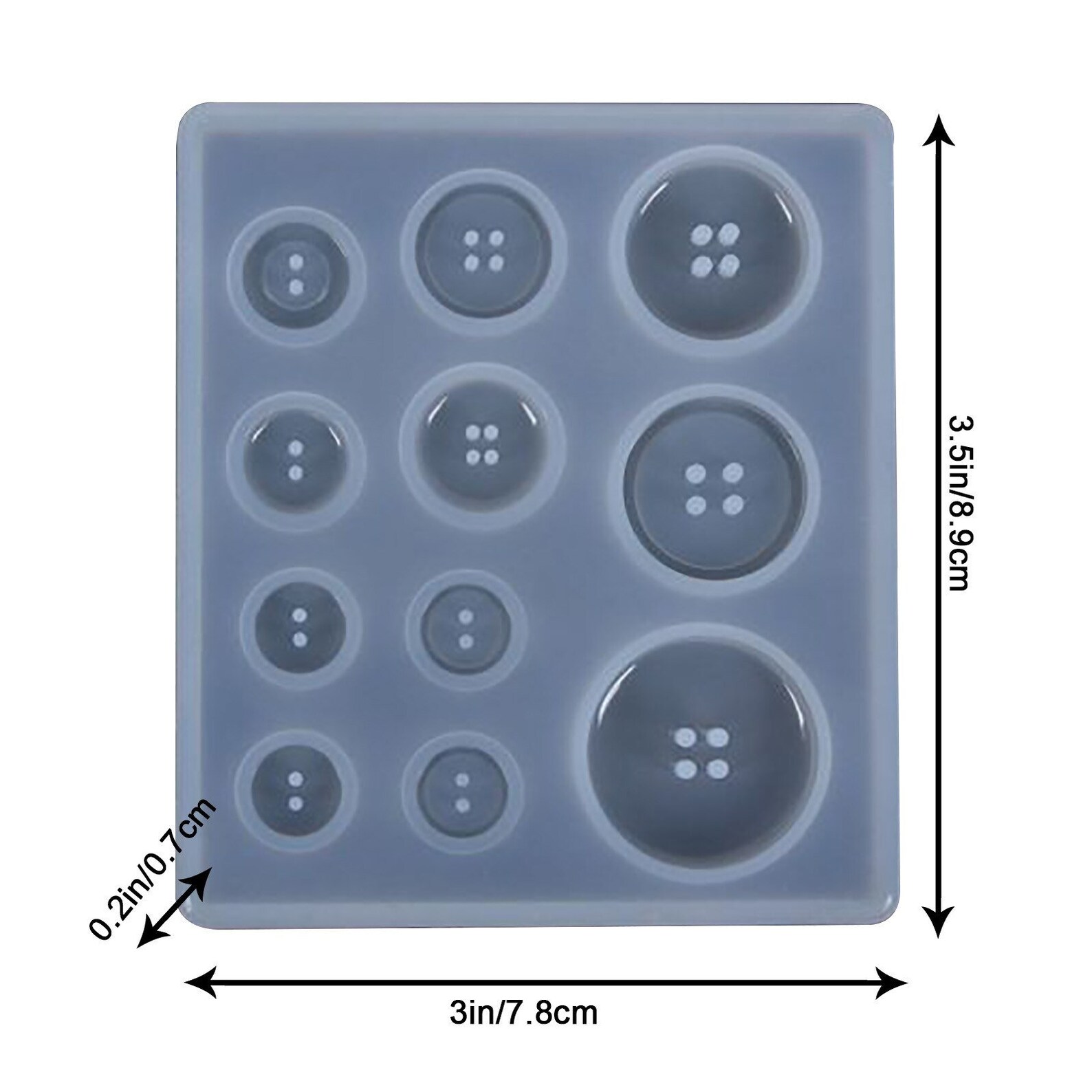 Button Molds, 4-hole Buttons, for Resin, Soap, or Wax - Etsy