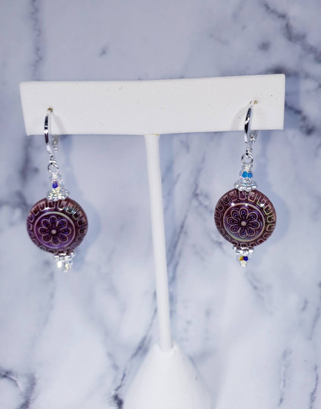 Color Changing Earrings: Austrian Crystal, Sterling Silver Plated - Etsy