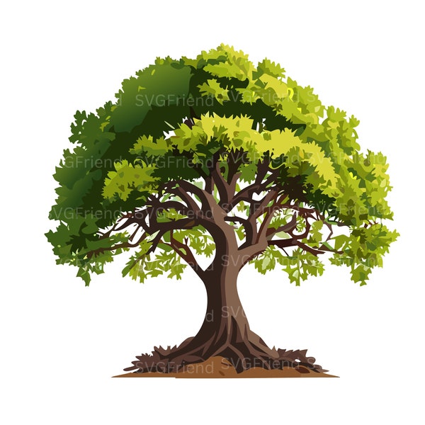 Oak Tree Svg - Etsy