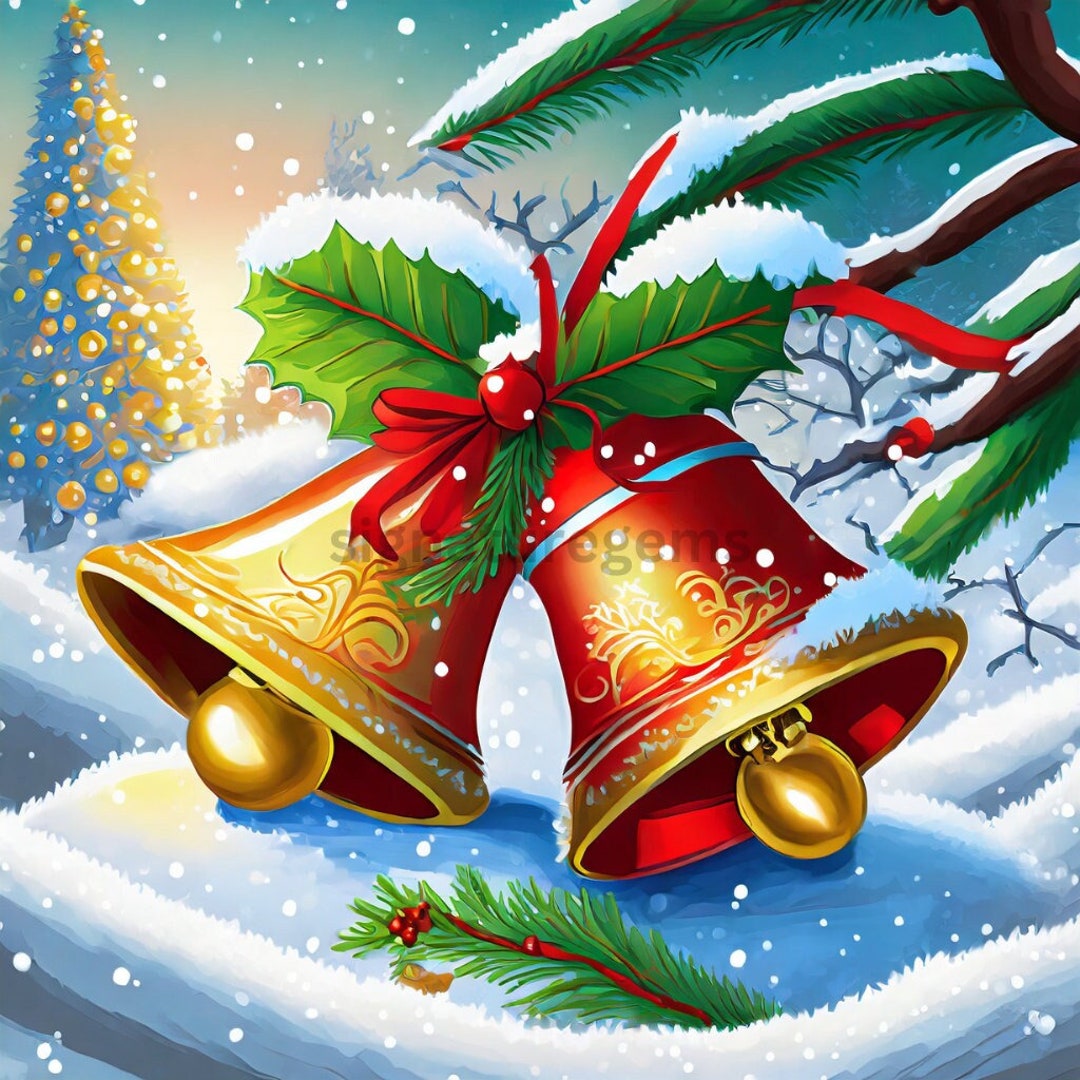 Christmas Bells Clipart High Quality 20 Pngs Card Making, Digital Paper ...