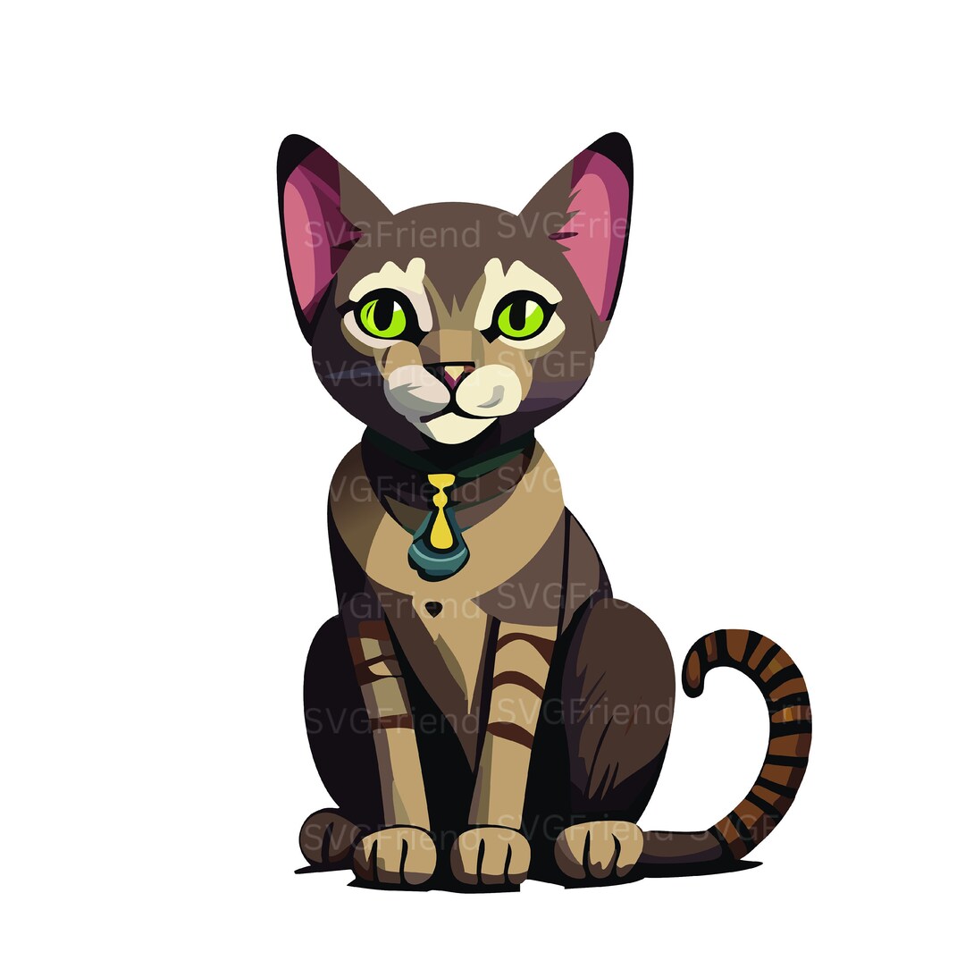 Egyptian Mau Cat SVG, Vector, PNG, DXF, Pdf, Jpg T-shirt Design, Cat ...