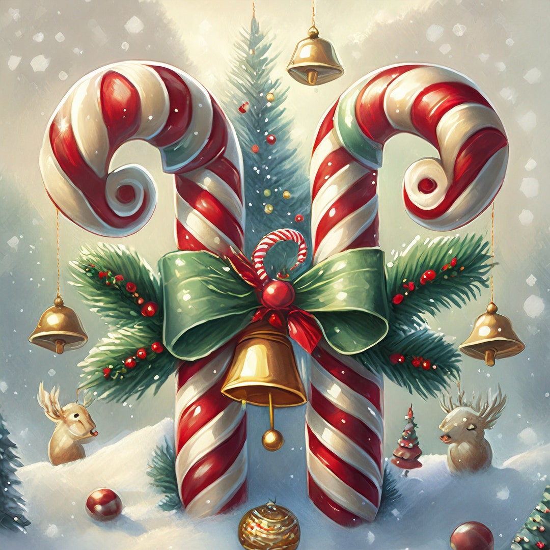 Christmas Candy Canes MEGA BUNDLE High Quality 30 Pngs Card Making ...