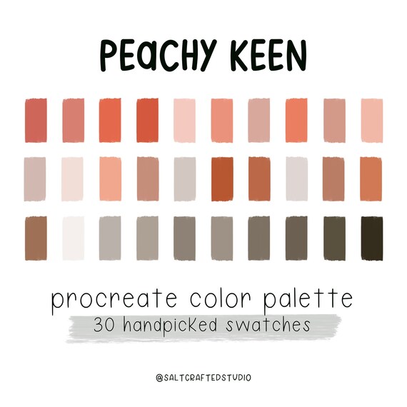Graphic Design Peachy Keen color palette procreate swatches color ...