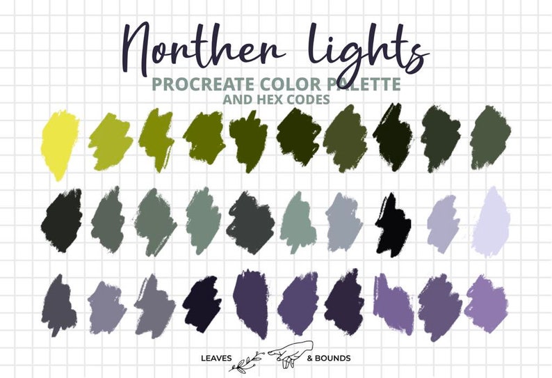 Northern Lights Procreate Color Palette Digital Download - Etsy