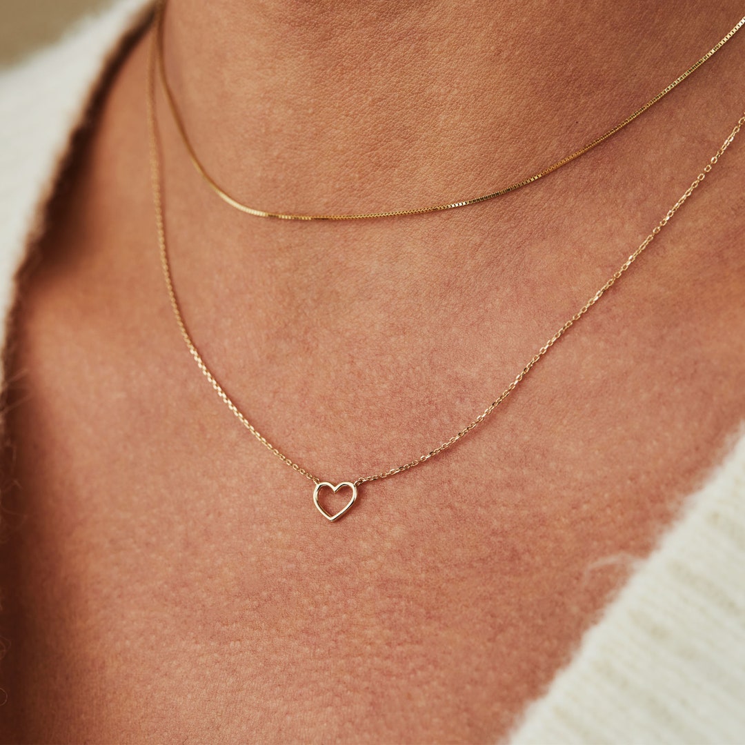 Love Chain Necklace 14k Gold Chain 18k Gold Chain Gift for - Etsy
