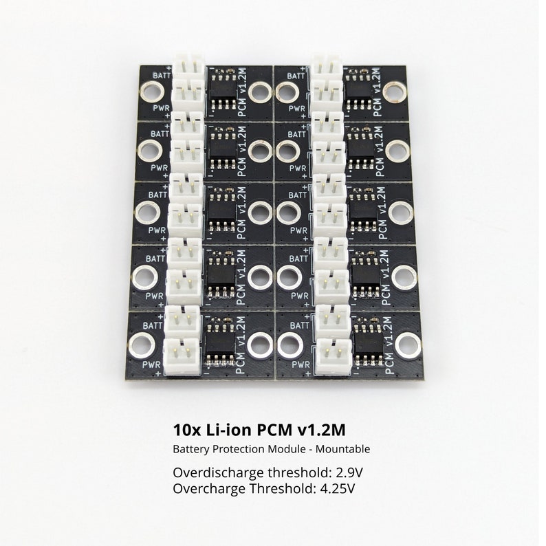 Li-ion Battery Protection Modules PCM and Cables 2.9v 3v Over Discharge ...