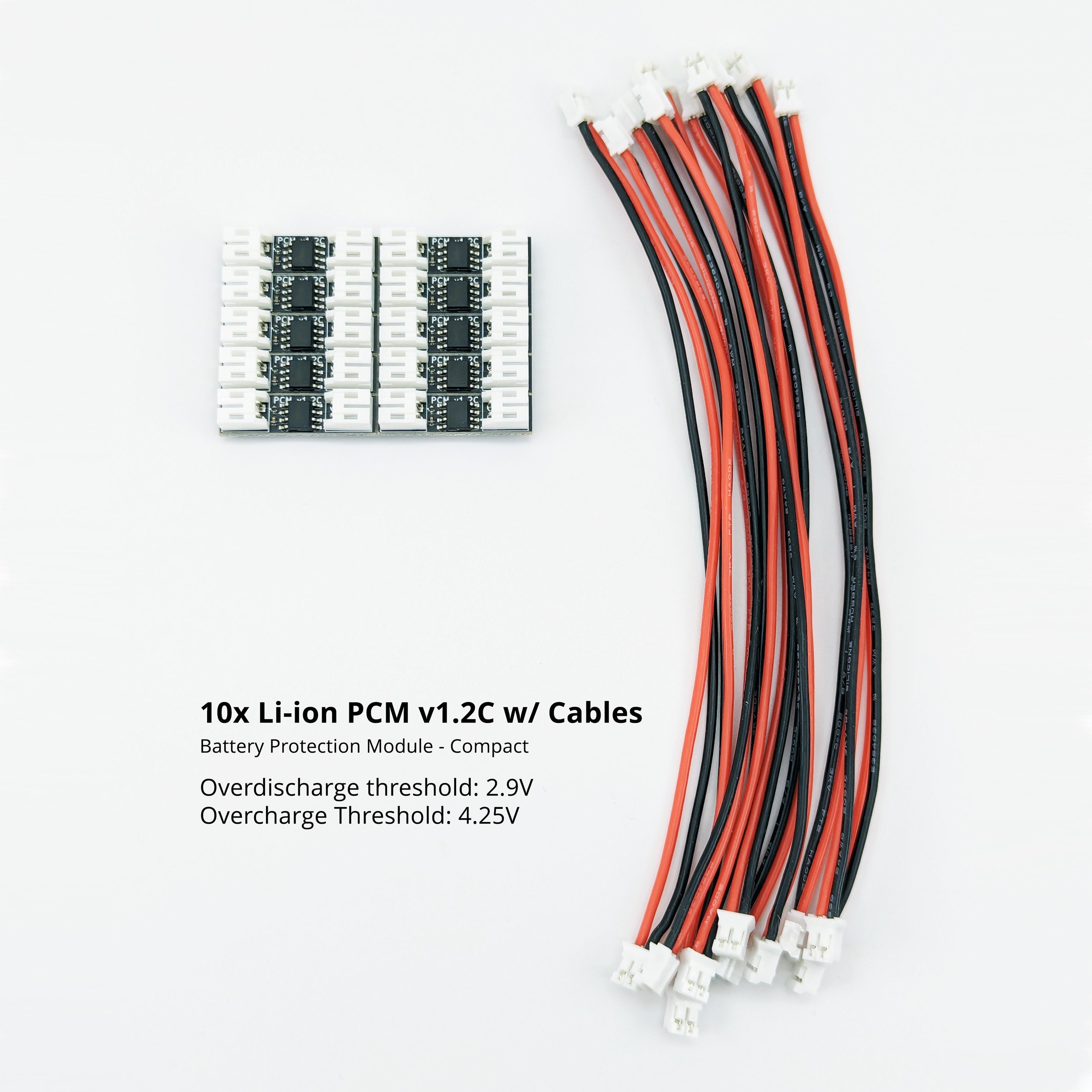 Li-ion Battery Protection Modules PCM and Cables 2.9v 3v Over Discharge ...