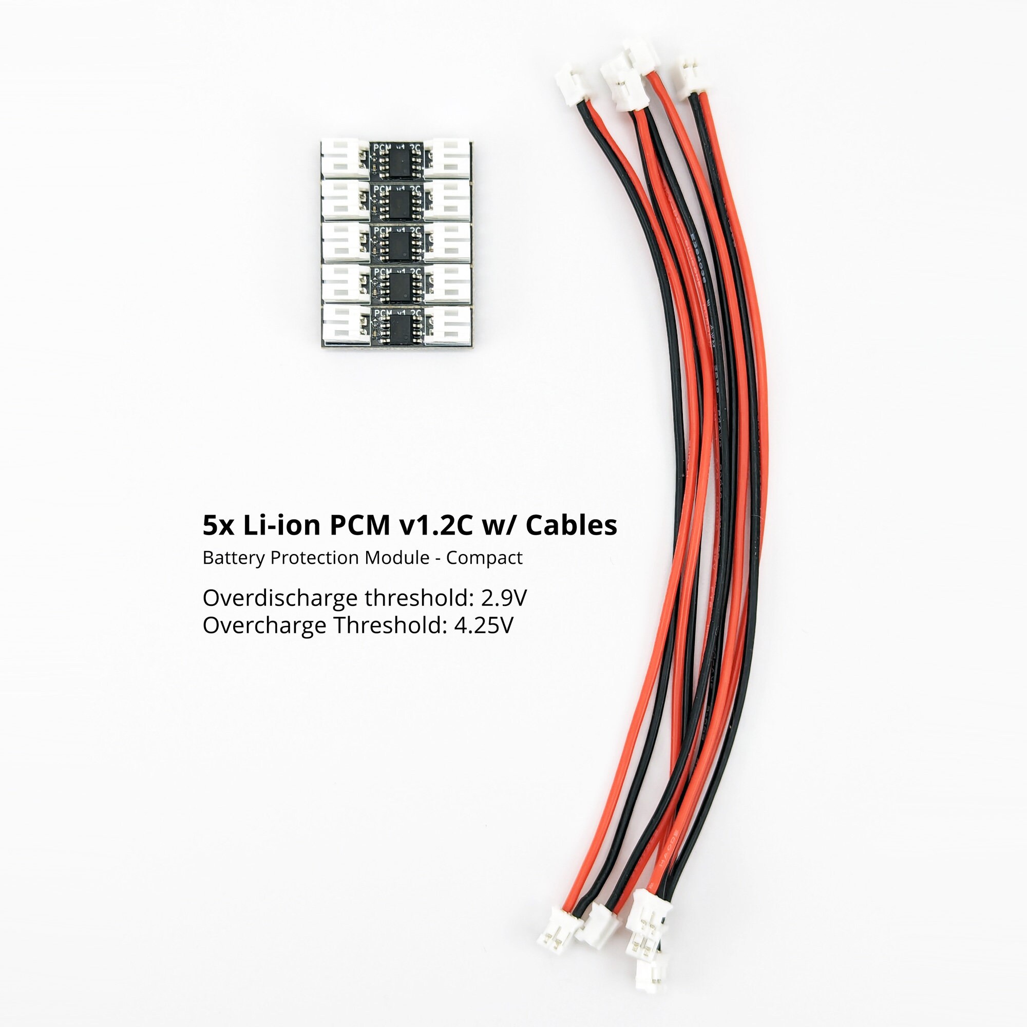 Li-ion Battery Protection Modules PCM and Cables 2.9v 3v Over Discharge ...