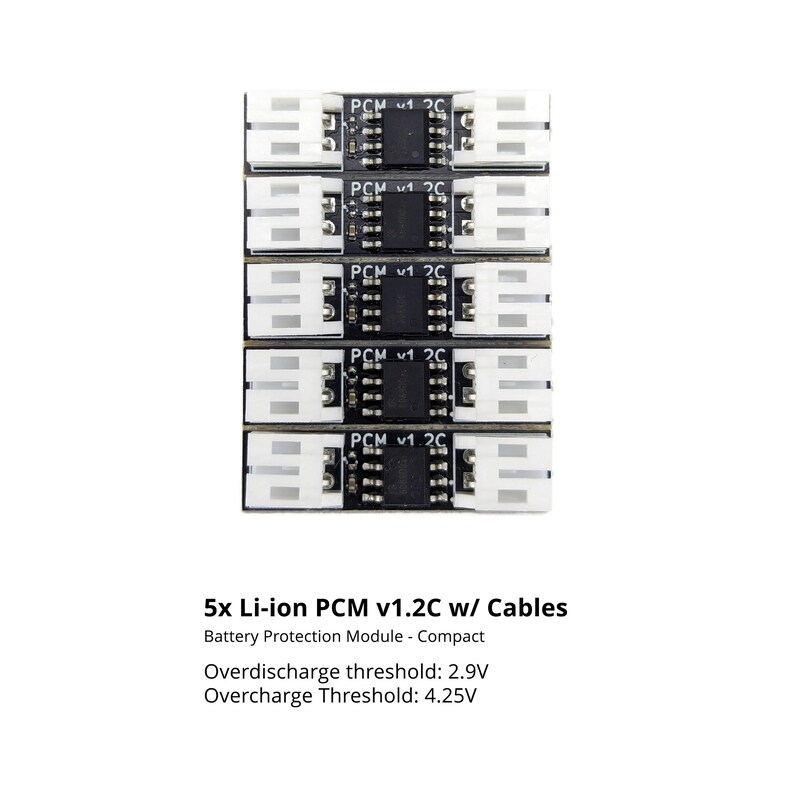 Li-ion Battery Protection Modules PCM and Cables 2.9v 3v Over Discharge ...