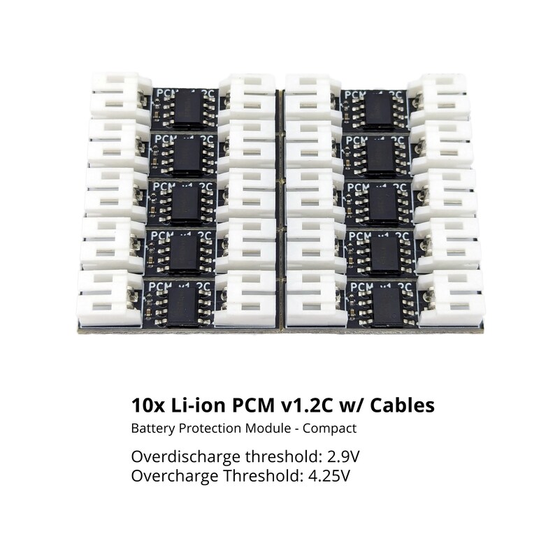 Li-ion Battery Protection Modules PCM and Cables 2.9v 3v Over Discharge ...
