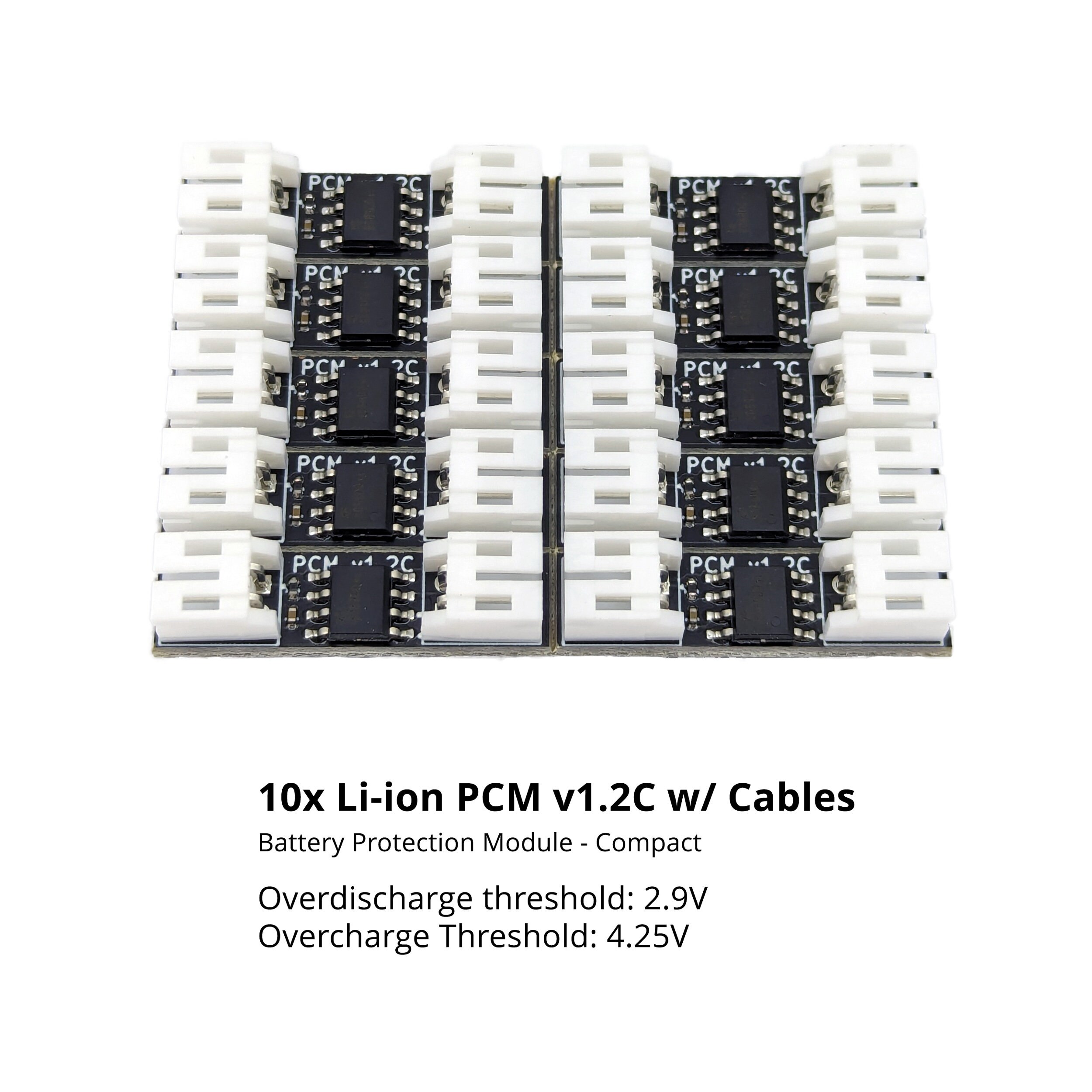 Li-ion Battery Protection Modules PCM and Cables 2.9v 3v Over Discharge ...