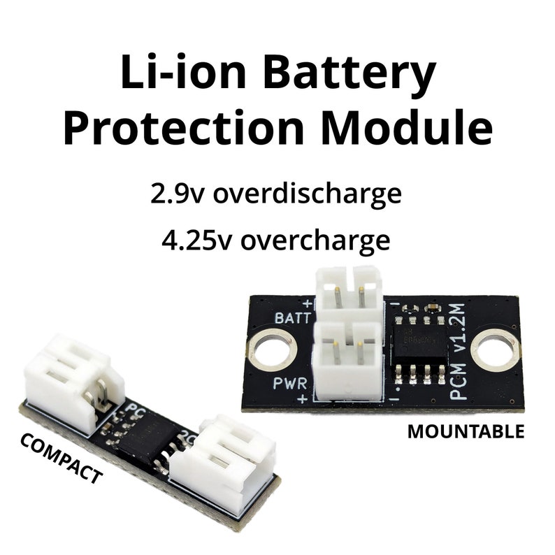 Li-ion Battery Protection Modules PCM and Cables 2.9v 3v Over Discharge ...