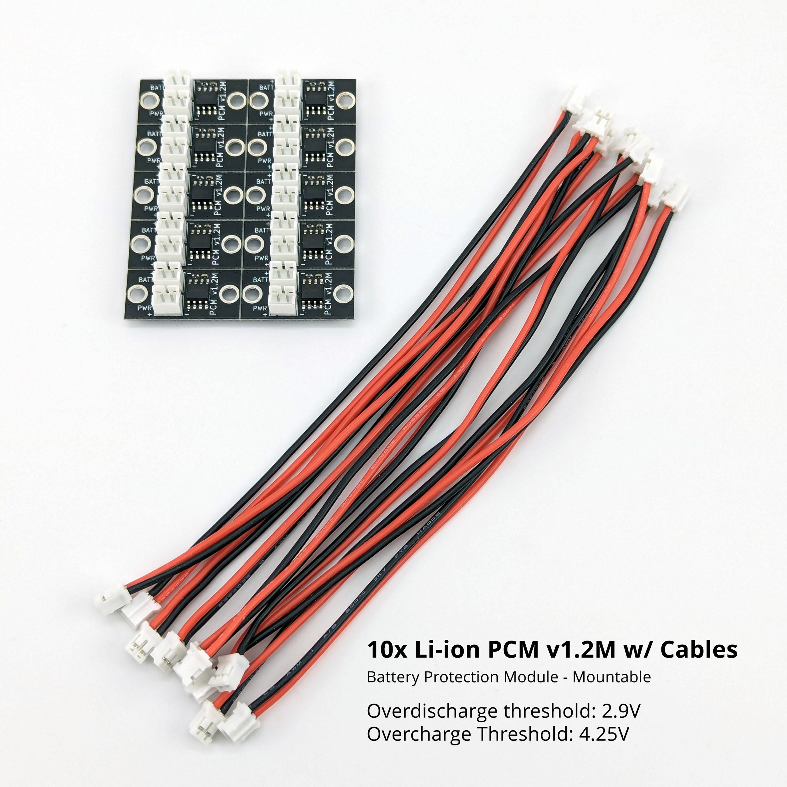 Li-ion Battery Protection Modules PCM and Cables 2.9v 3v Over Discharge ...