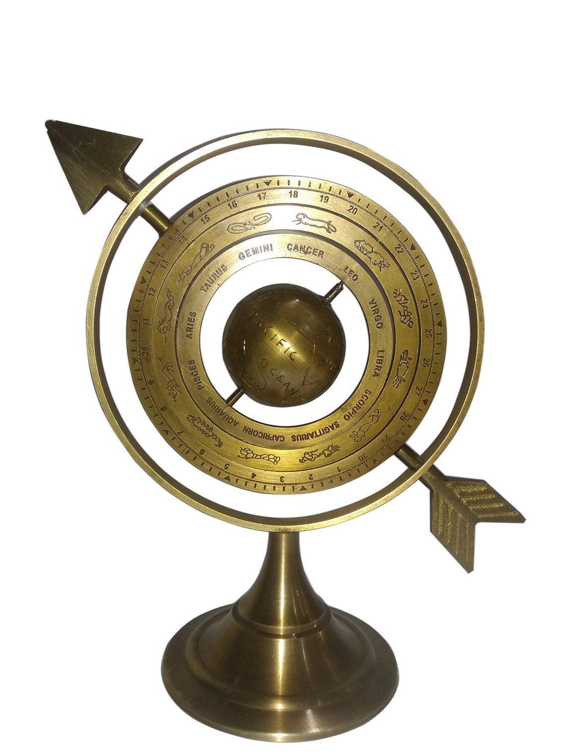 Brass Armillary Sphere Globe Spherical Astrolabe Compass - Etsy