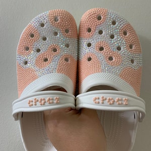 Blush Pink Cow Crocs - Etsy