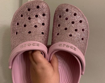 Pink Glitter Crocs - Etsy
