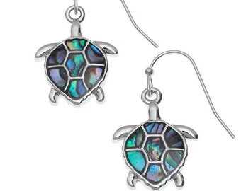 Paua Shell Turtle Earrings - Etsy