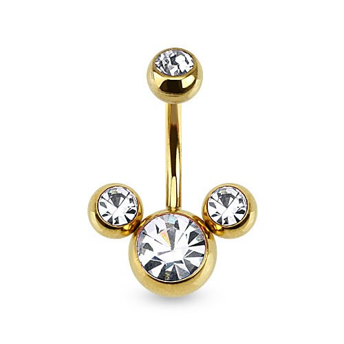 Triple Bubble Navel Ring Ion Plated Over 316L Surgical Steel - Etsy UK Triple Bubble Navel Ring Ion Plated Over 316L Surgical Steel - Etsy UK