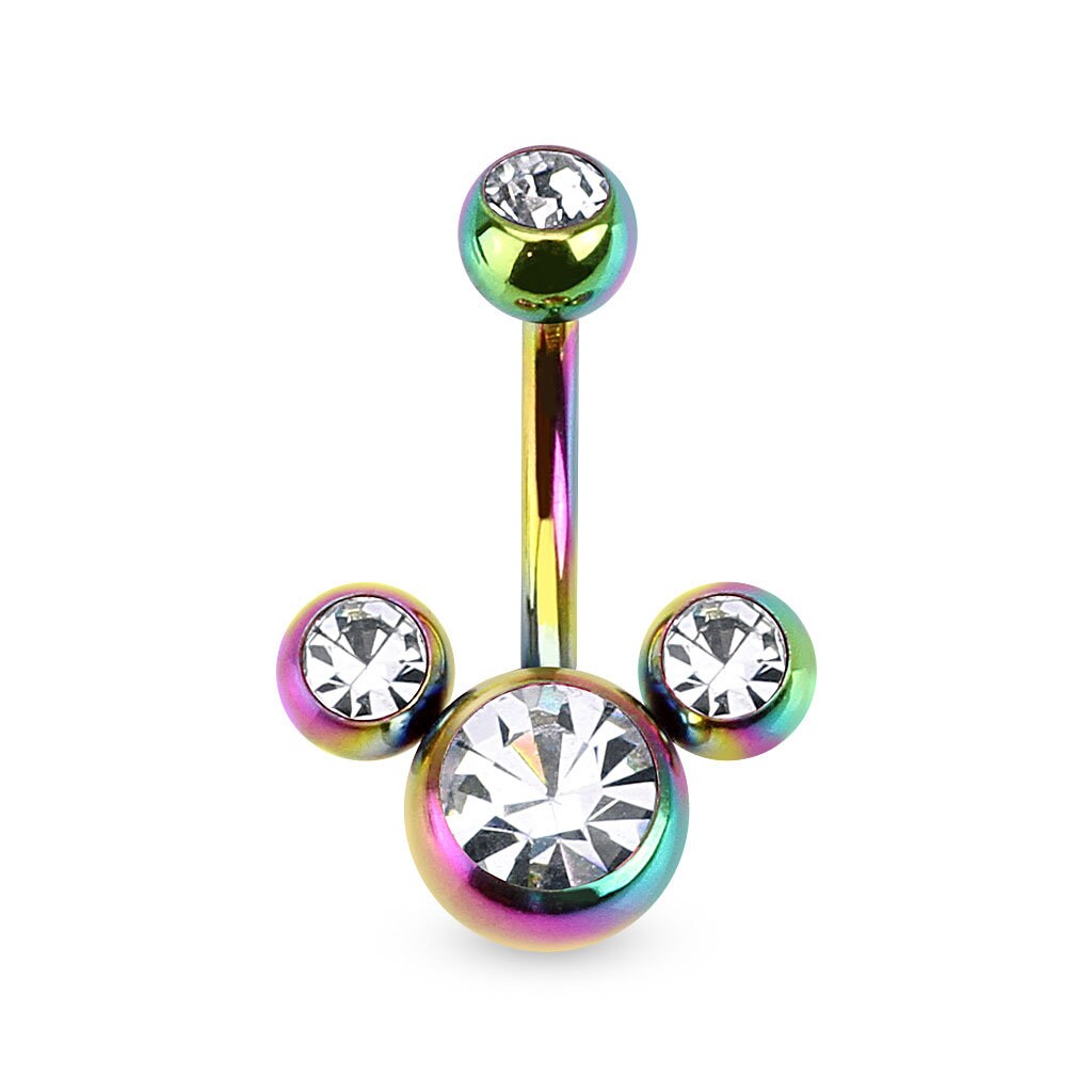 Triple Bubble Navel Ring Ion Plated Over 316L Surgical Steel - Etsy UK Triple Bubble Navel Ring Ion Plated Over 316L Surgical Steel - Etsy UK