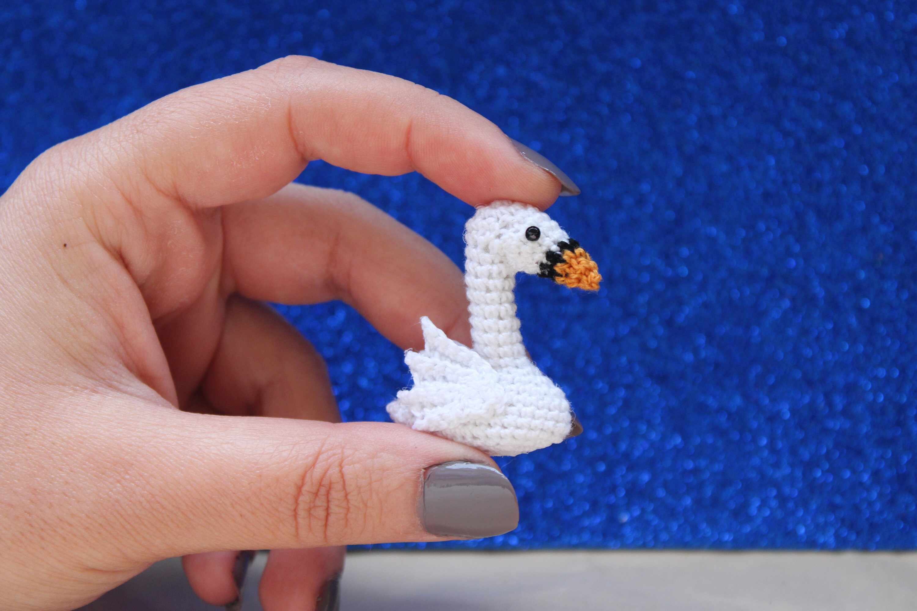 Mini Amigurumi Swan-crochet Swan Hand Made Swan-swan-swan Toy-tiny Swan ...