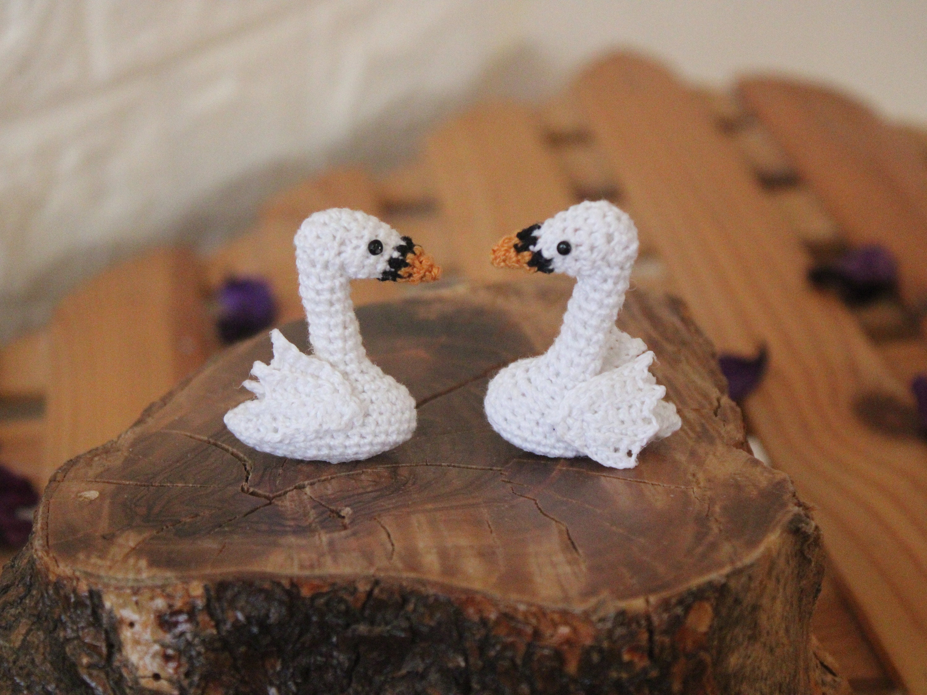 Mini Amigurumi Swan-crochet Swan Hand Made Swan-swan-swan Toy-tiny Swan ...