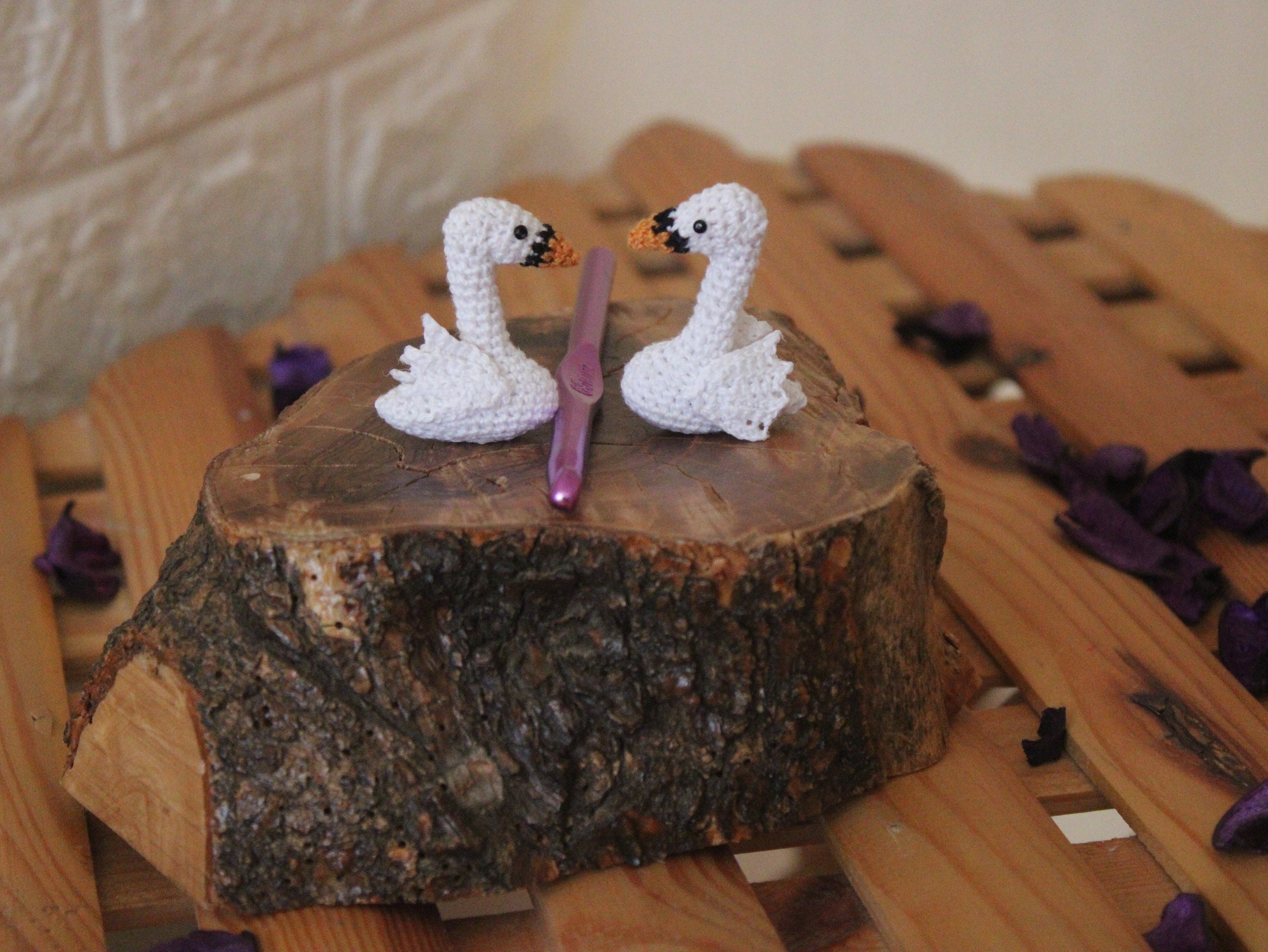 Mini Amigurumi Swan-crochet Swan Hand Made Swan-swan-swan Toy-tiny Swan ...