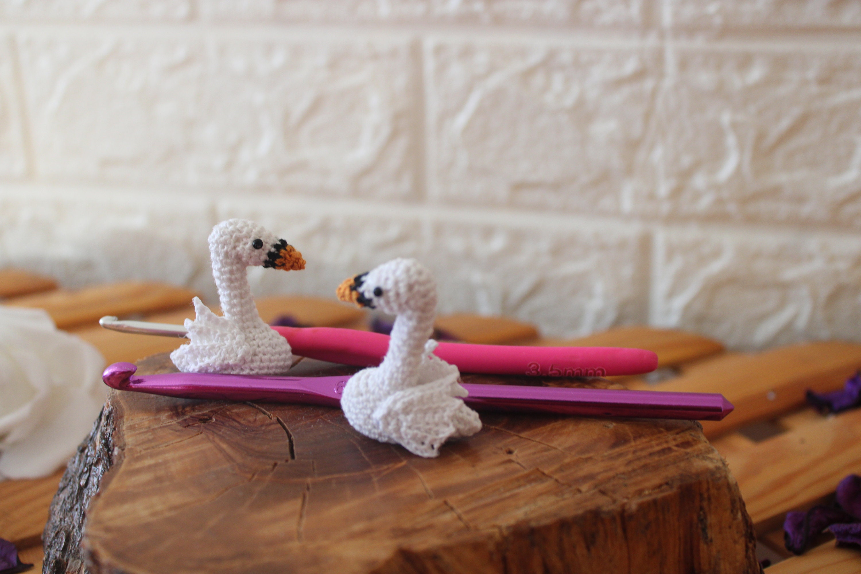 Mini Amigurumi Swan-crochet Swan Hand Made Swan-swan-swan Toy-tiny Swan ...