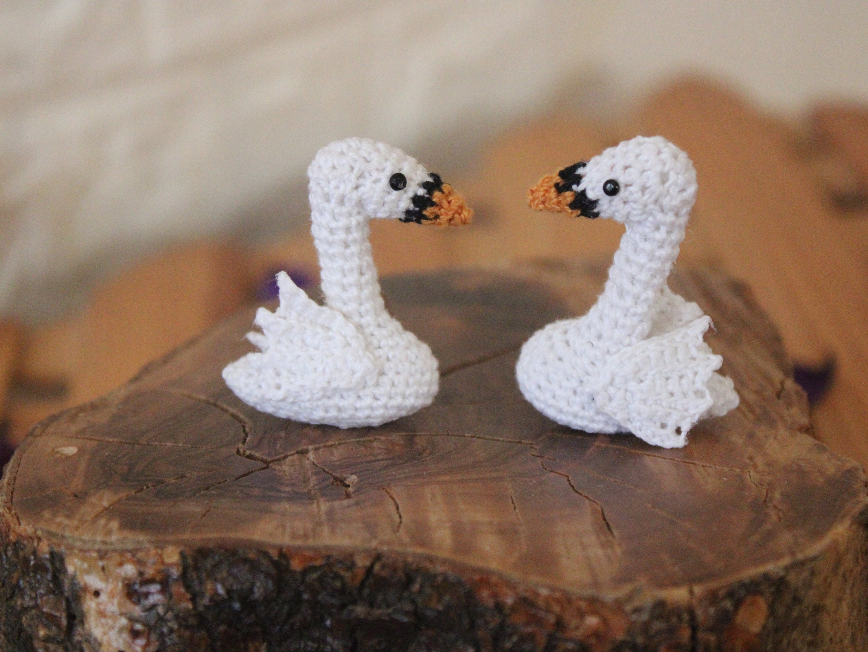 Mini Amigurumi Swan-crochet Swan Hand Made Swan-swan-swan Toy-tiny Swan ...