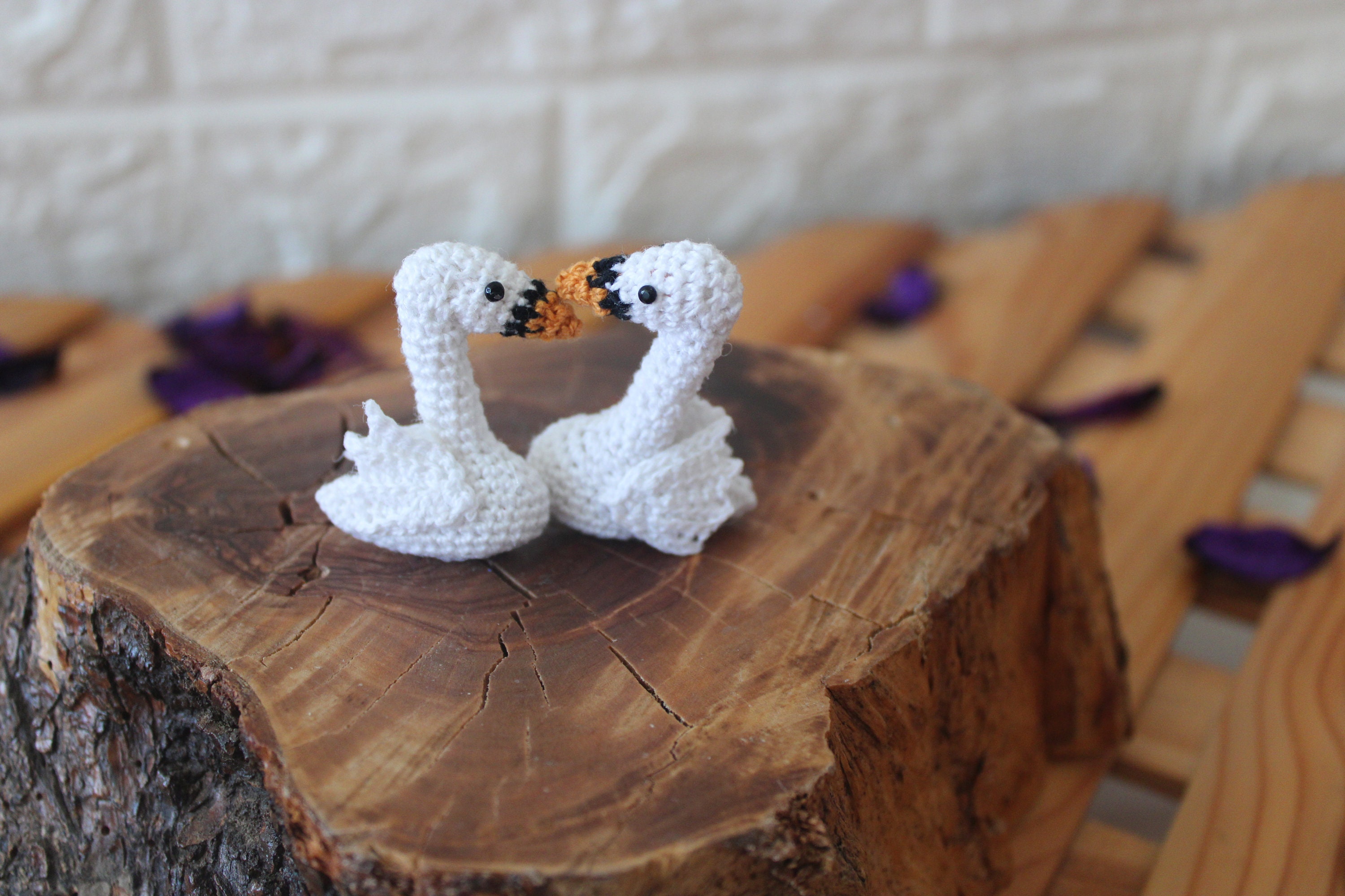 Mini Amigurumi Swan-crochet Swan Hand Made Swan-swan-swan Toy-tiny Swan ...