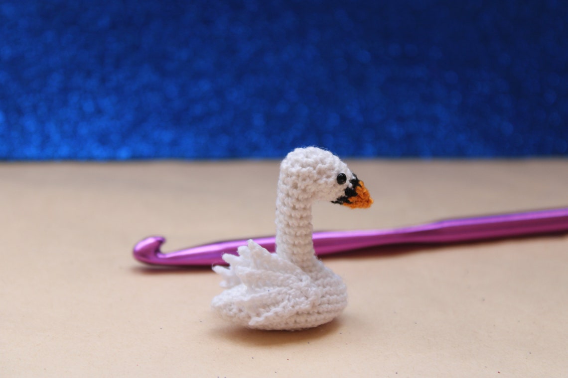 Mini Amigurumi Swan-crochet Swan Hand Made Swan-swan-swan Toy-tiny Swan ...