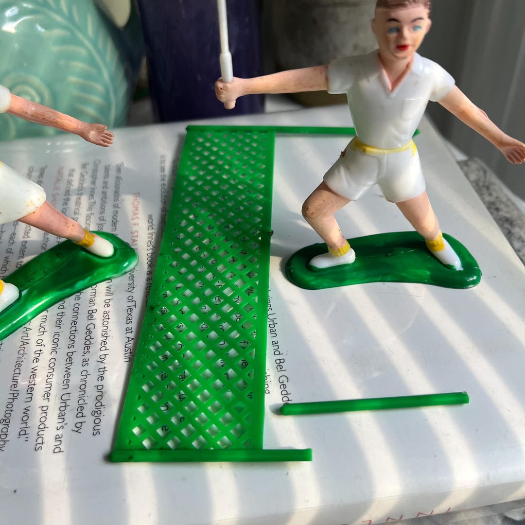Vintage Tennis Badminton Players and Net Cake Toppers - Etsy