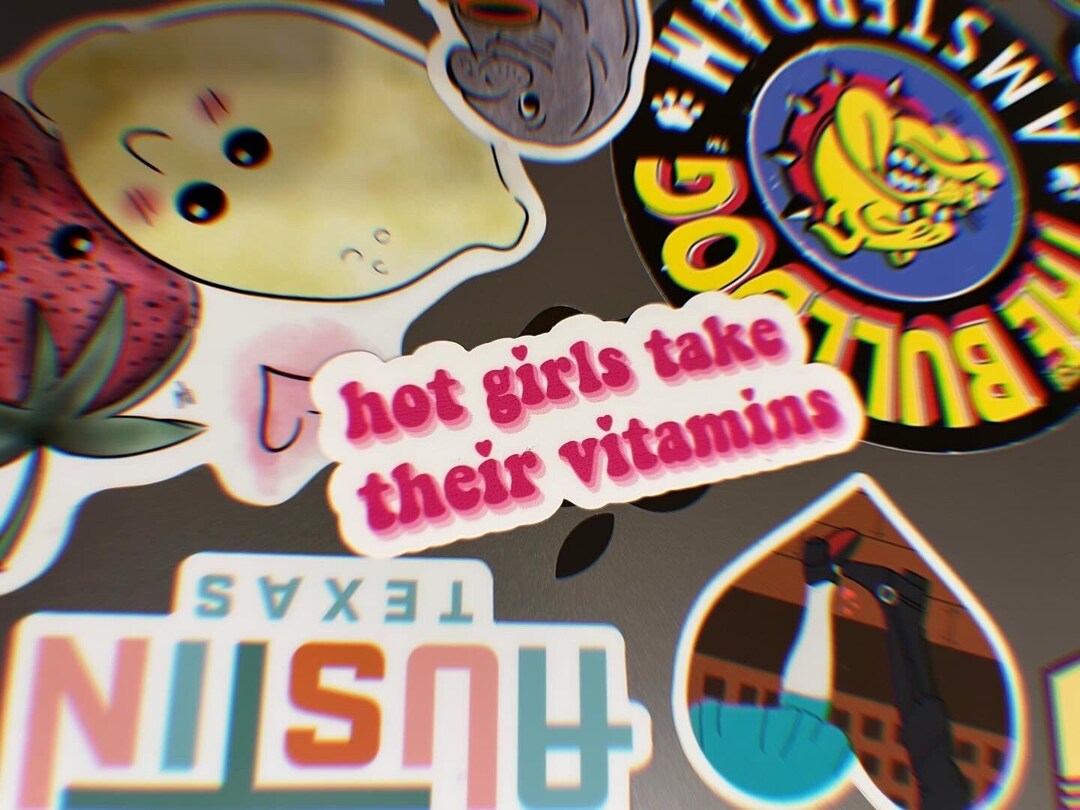 Hot Girls Take Their Vitamins Sticker - Etsy