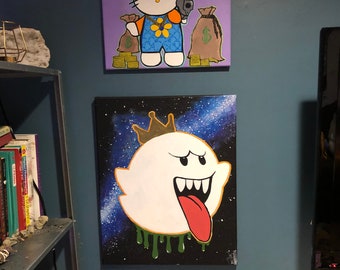 Mario Kart 8 King Boo Painting Canvas - Etsy