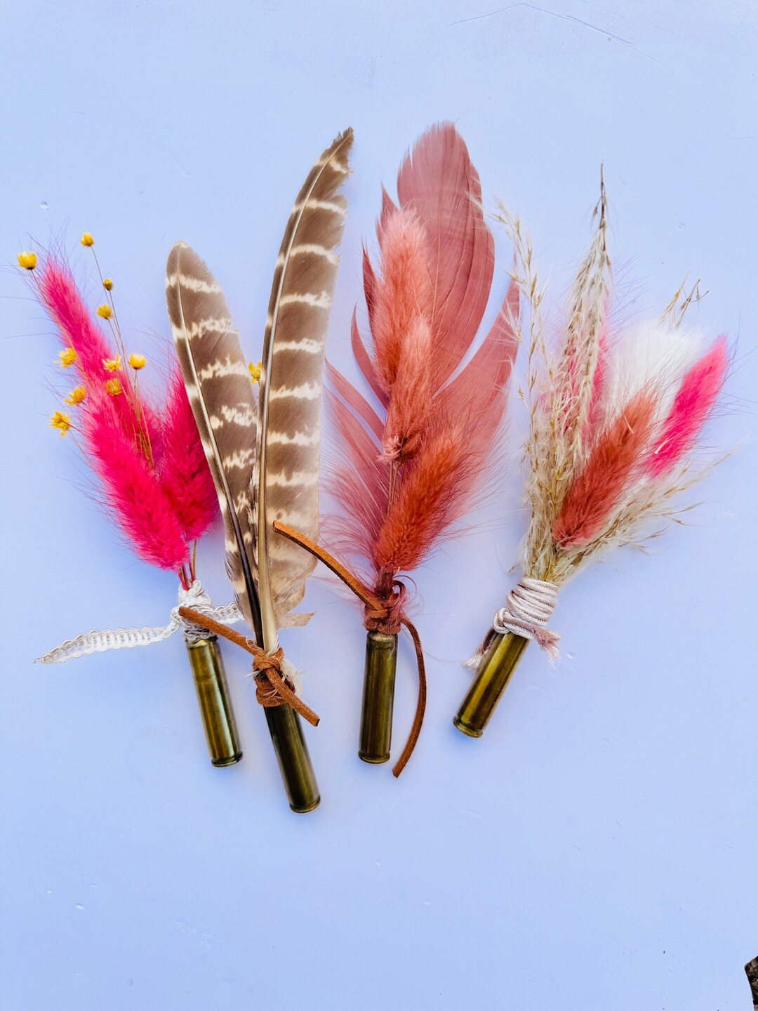 Cowgirl Hat Bullet Casing Floral & Feathers - Etsy