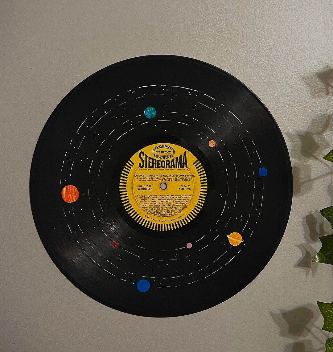 Solar System Hand-painted Vinyl Art - Etsy