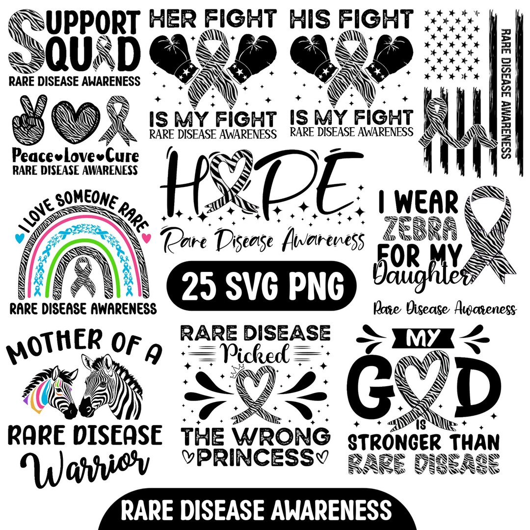 Rare Disease Awareness Svg, Digital Cut Files,rare Disease Awareness ...