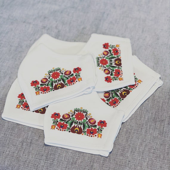 Hungarian style MATYO embroidery face mask | Etsy