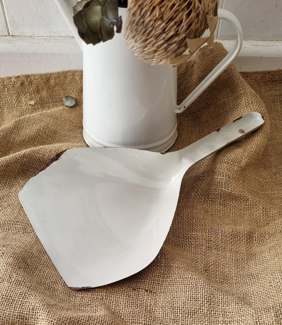 Vintage White Farmhouse Kitchen Shovel - Etsy