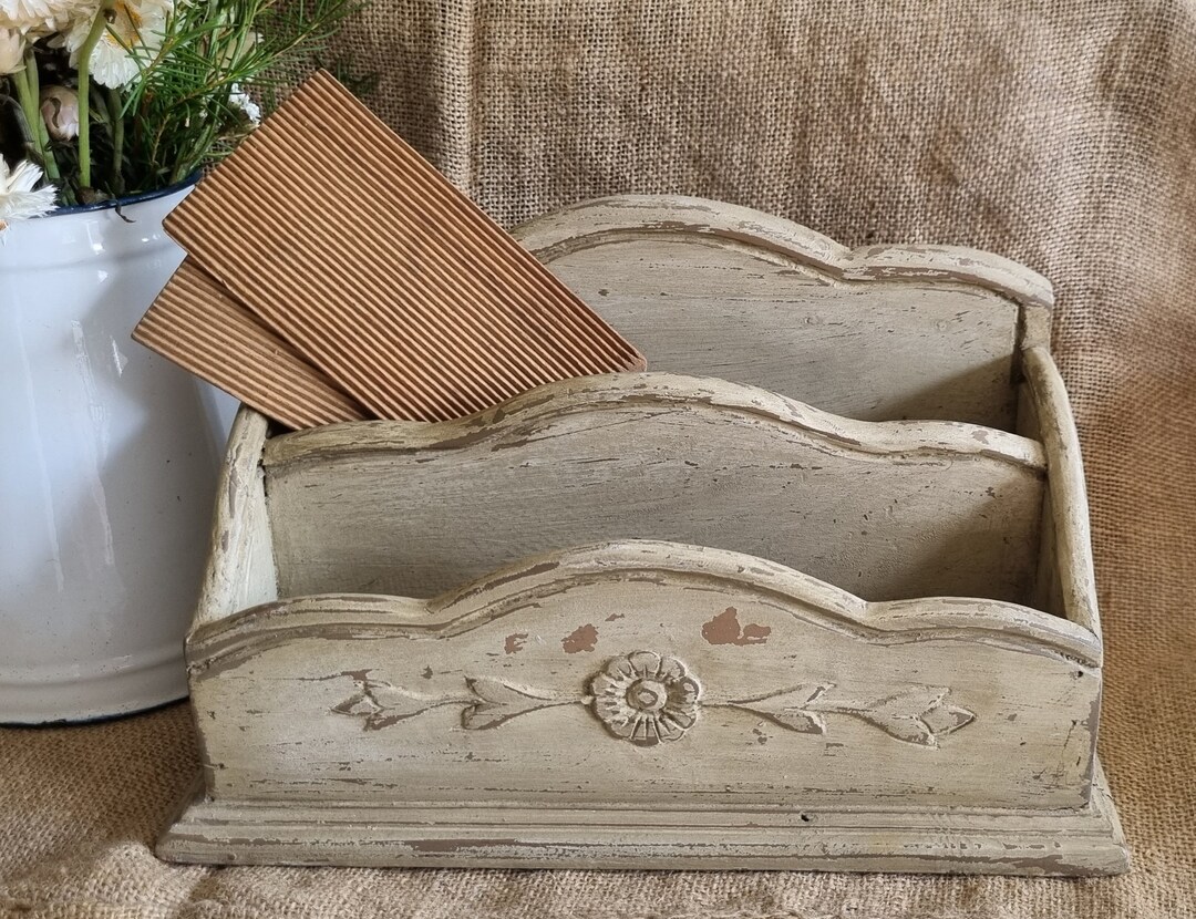 Vintage Wooden Letter Holder - Etsy