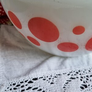 Vintage Red Polka Dot Pyrex Bowl - Etsy