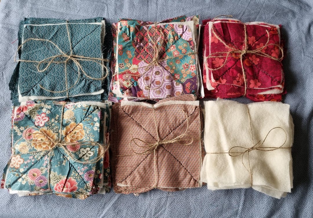 Patchwork Squares Bundle Japanese Fabric - Etsy