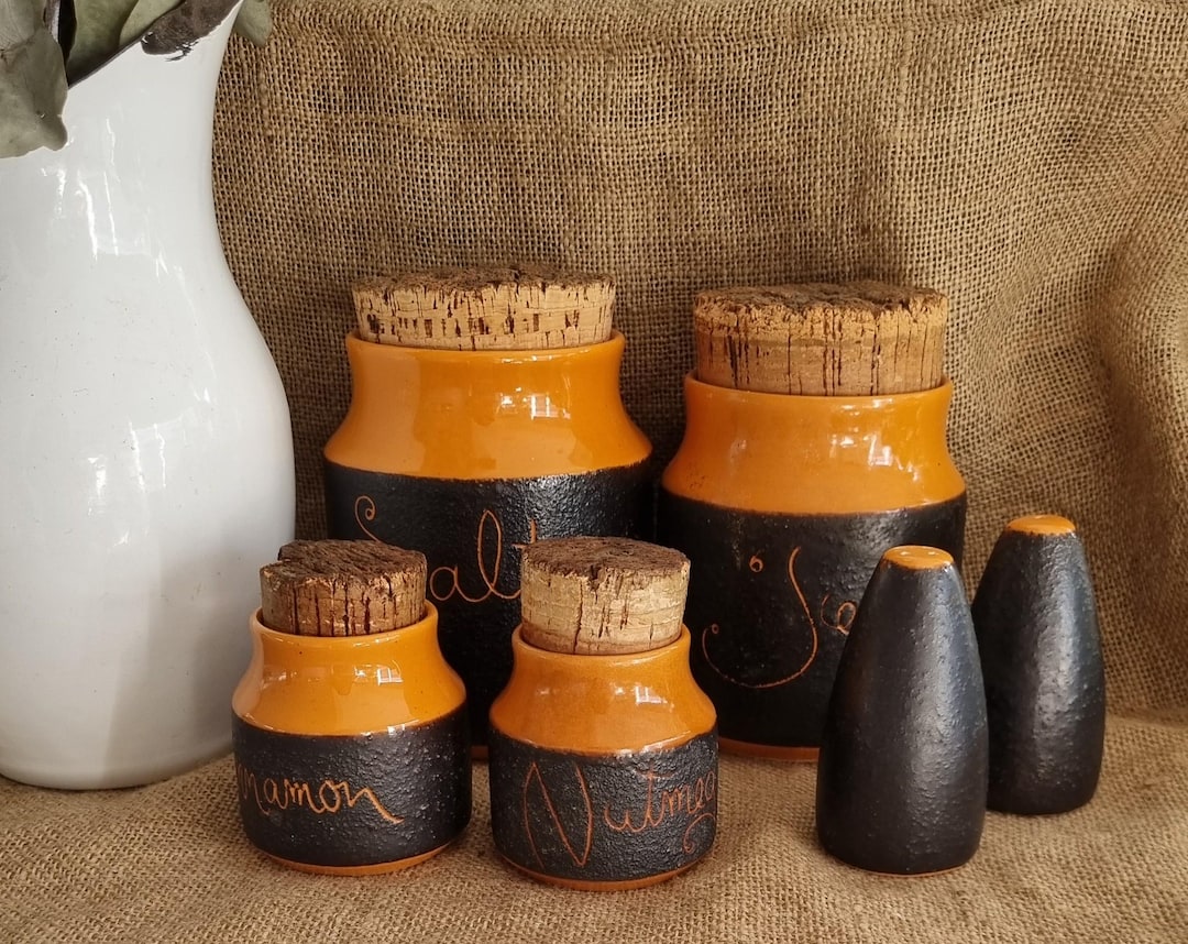 Vintage Set of Retro Cannisters - Etsy