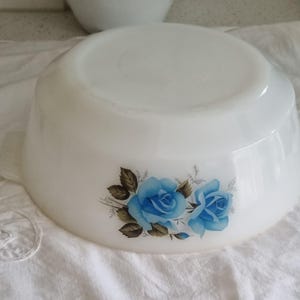 Vintage Phoenix Opalware Lidded Dish With Blue Rose - Etsy