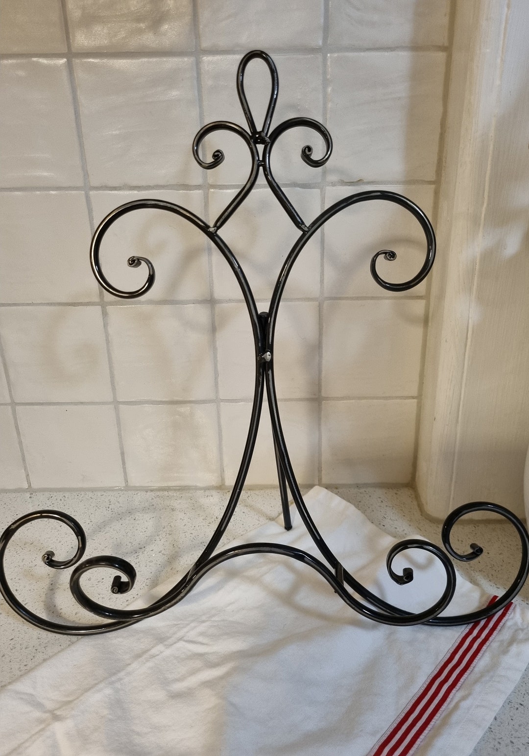 Vintage Black Metal Book Stand - Etsy Australia