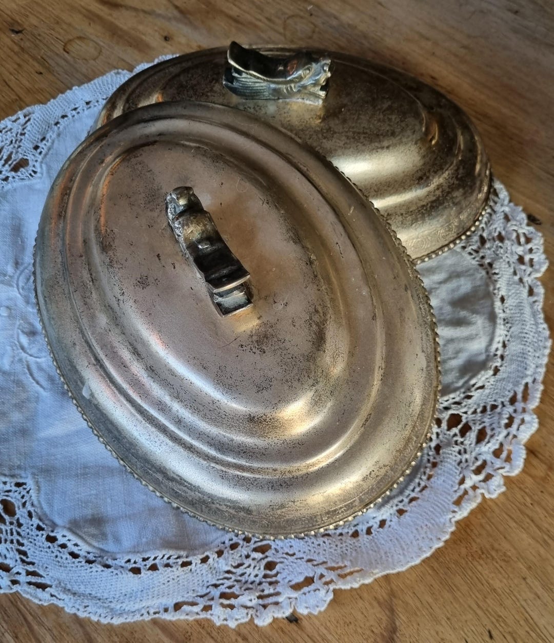 Set of Two Vintage Silver Plated Food Covers - Etsy